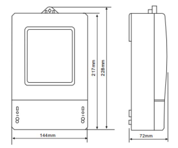 Three Analog Energy Meter polyphase for connection has terminals from ...